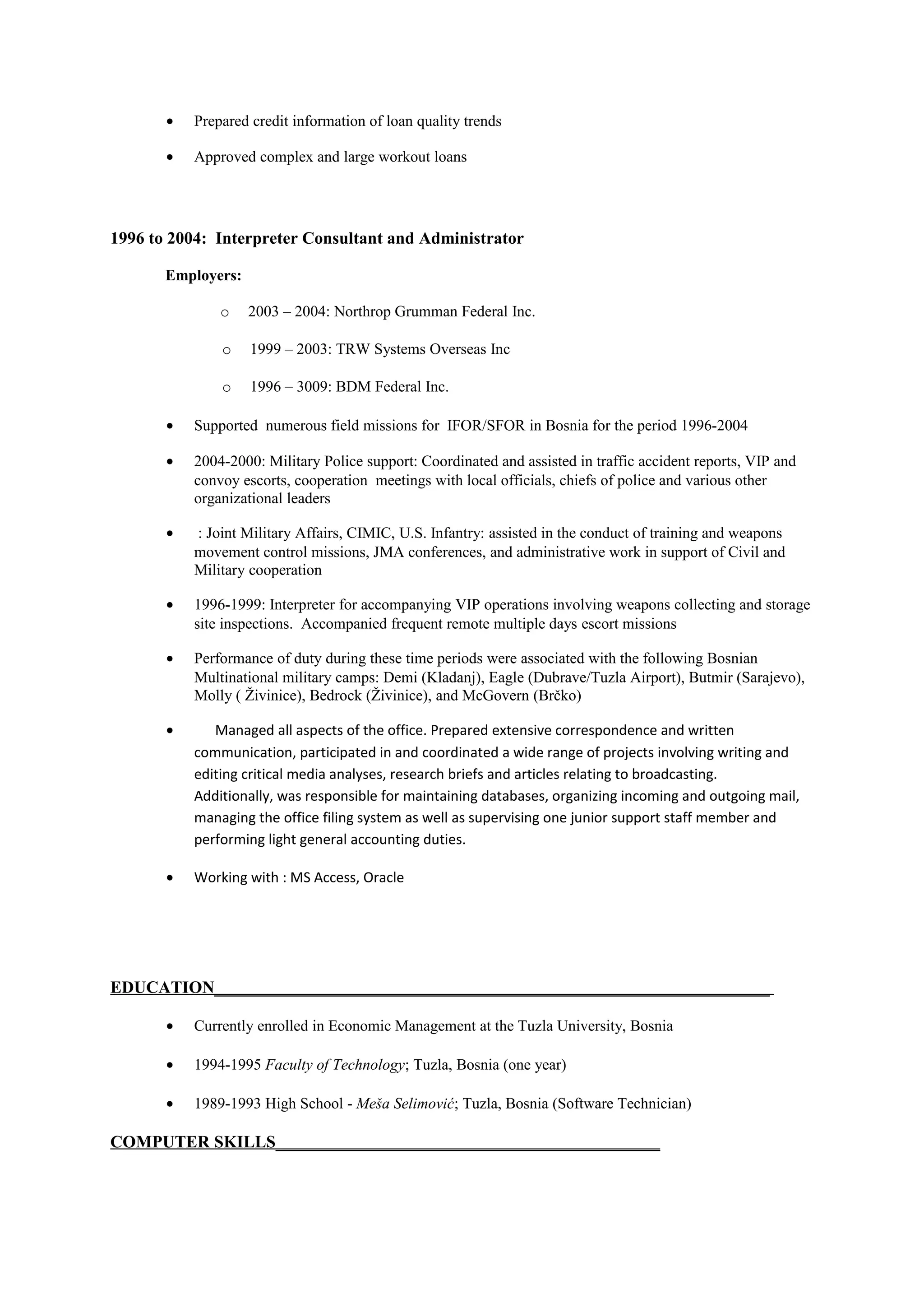 Cv, sanel hadzikic | PDF