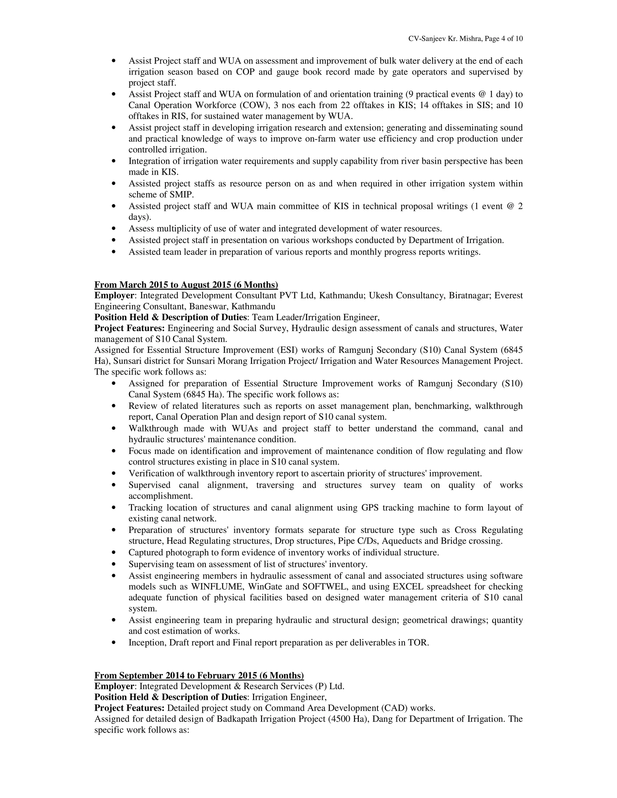 Cv sanjeev mishra_sep 2018 | PDF