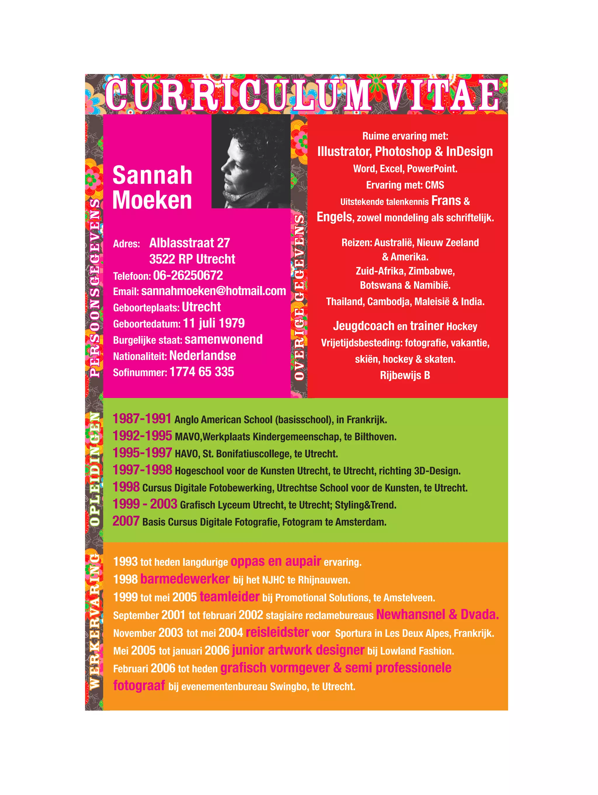 Cv Sannah Moeken | PDF