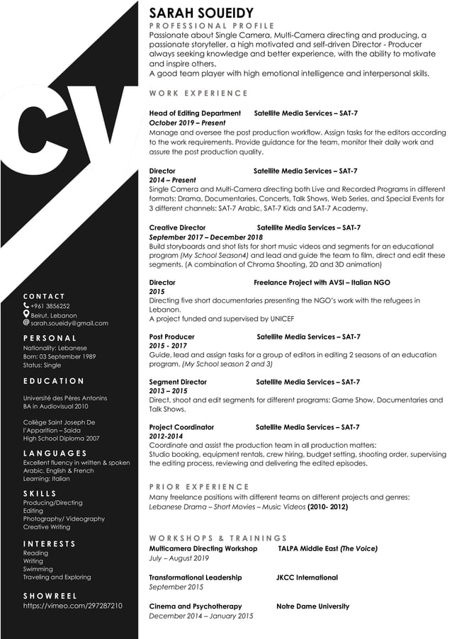 Cv sarah soueidy | PDF
