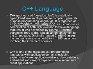 C vs c++ | PPTX