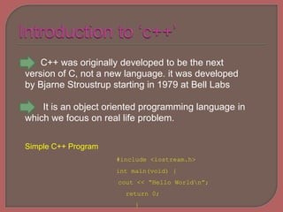 C vs c++ | PPTX
