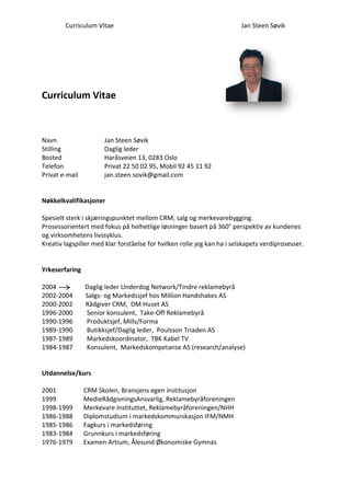 Cv september 2011 | PDF