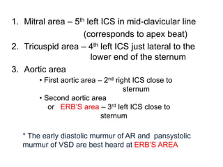 Percussion and Auscultation of CARDIOVASCULAR system. | PPTX