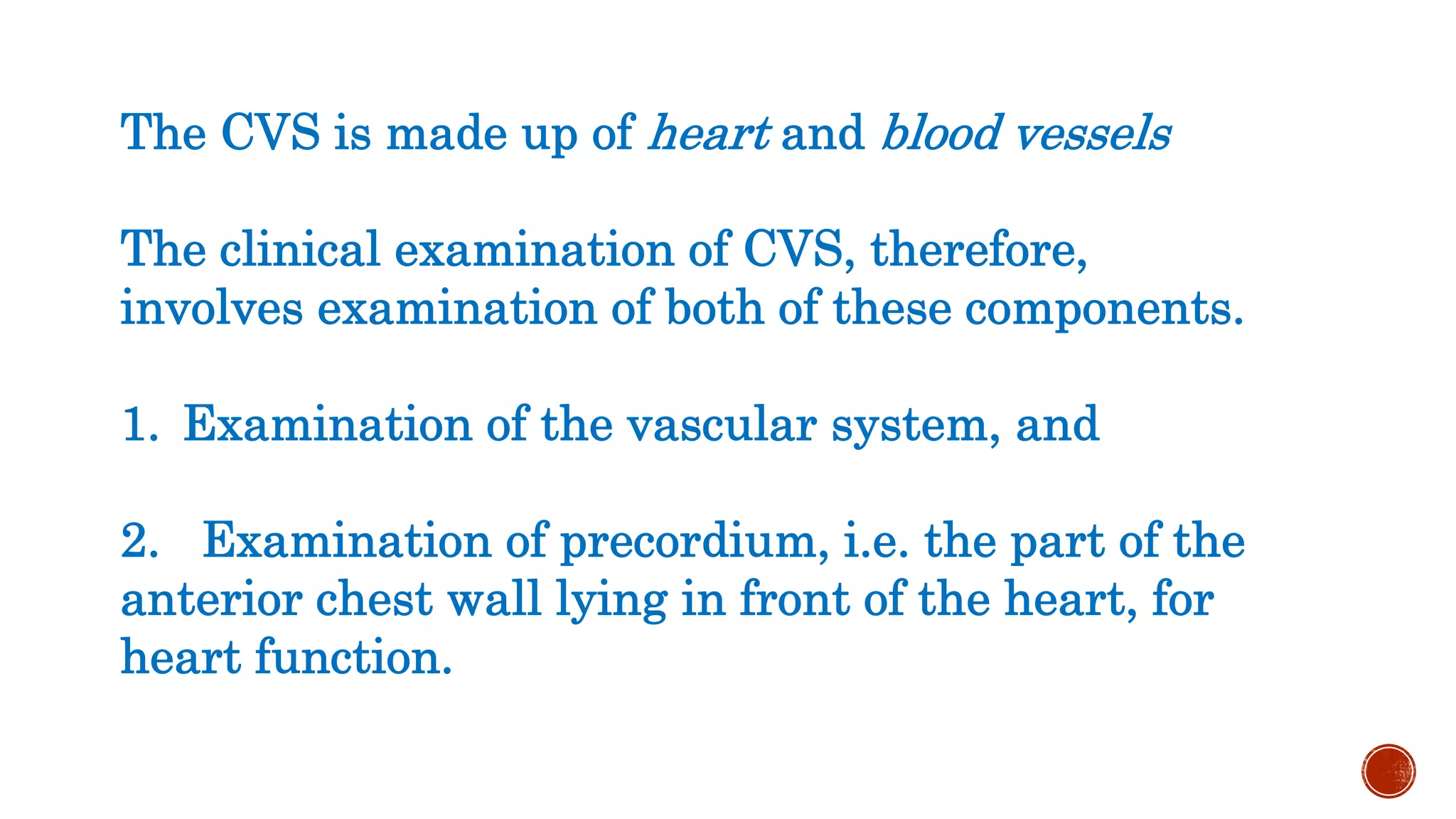 Clinical Examination of CVS | PPTX