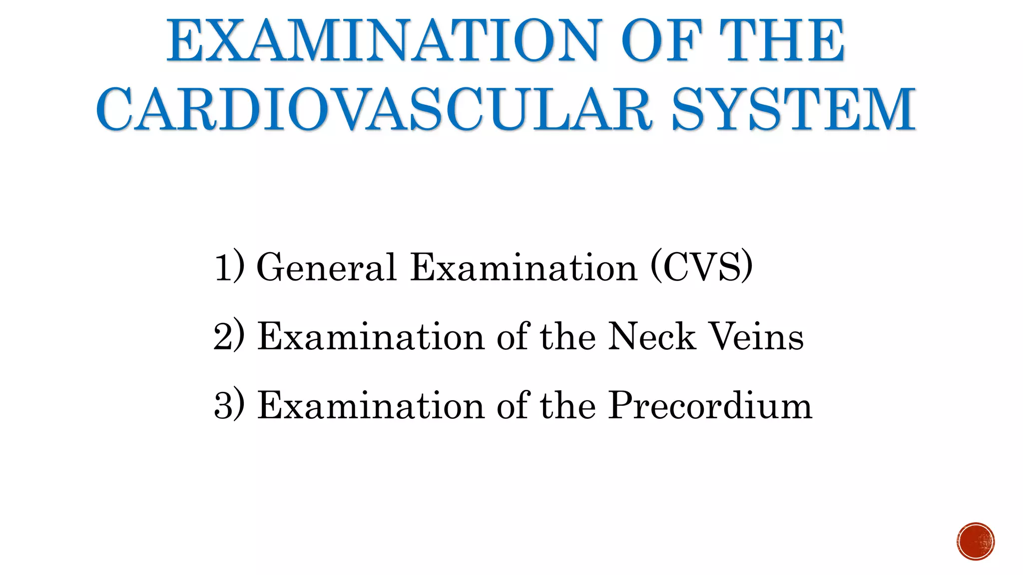 Clinical Examination of CVS | PPTX