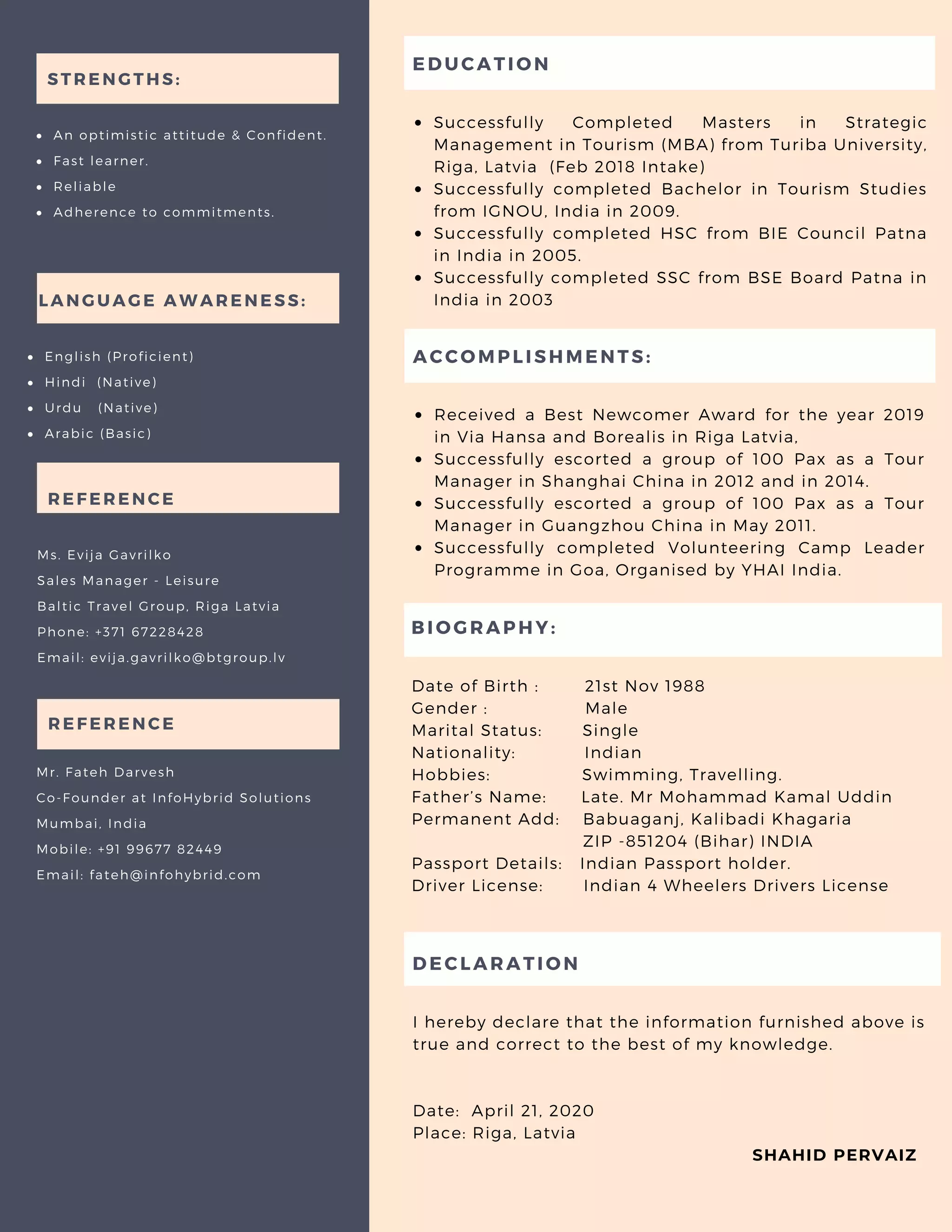 Cv Shahid Pervaiz Pdf