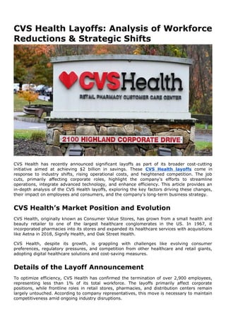 CVS Health Layoffs_ Analysis of Workforce Reductions & Strategic Shifts ...