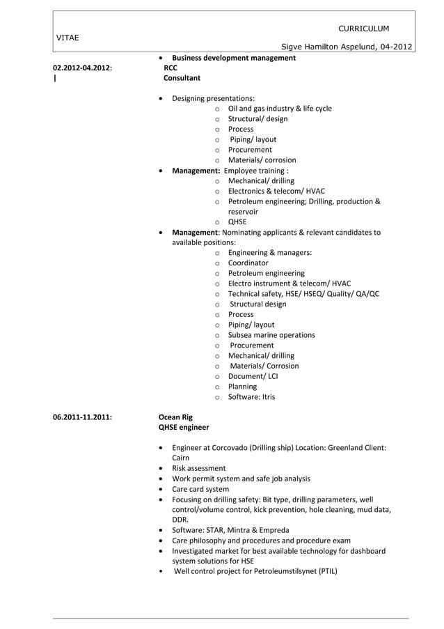 Cv sigve hamilton aspelund 042012 | PDF