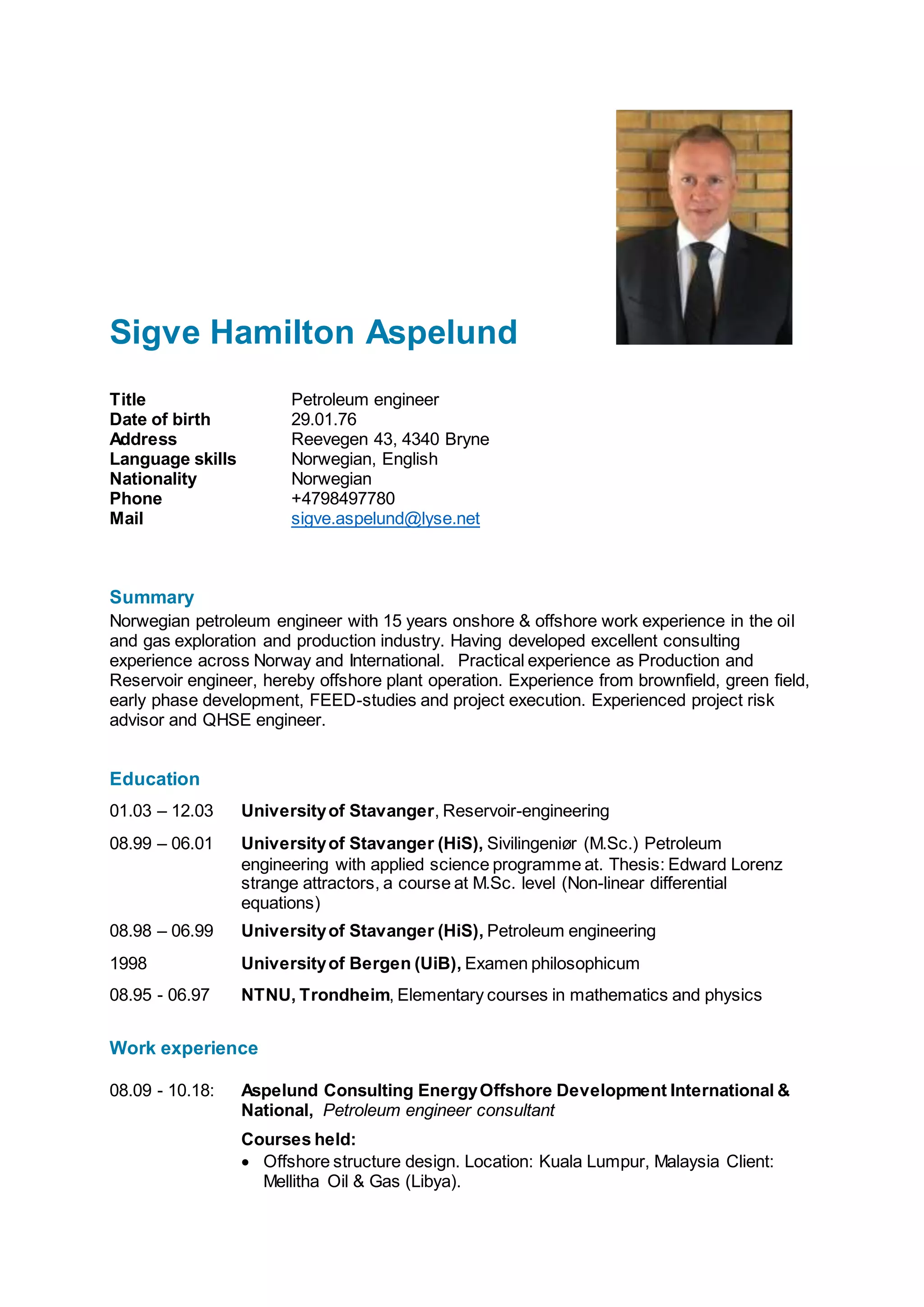 Cv sigve hamilton aspelund 052019 v2 | DOCX