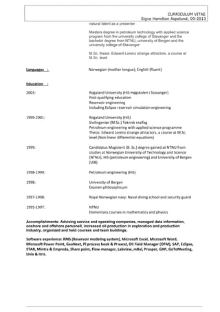 Cv Sigve Hamilton Aspelund 092013 | DOC