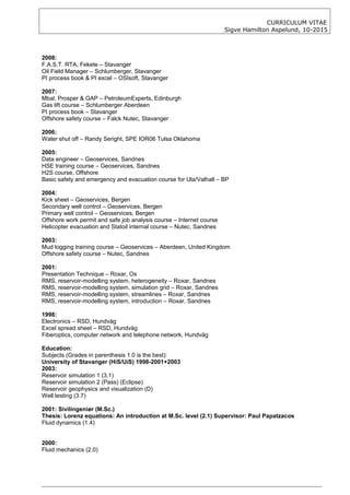 CV Sigve Hamilton Aspelund 102015 SV | PDF