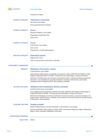Cv simona giangreco | PDF