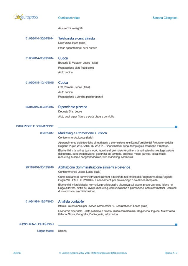 Cv simona giangreco | PDF