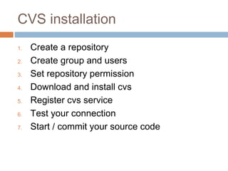 Introduction to CVS | PPT