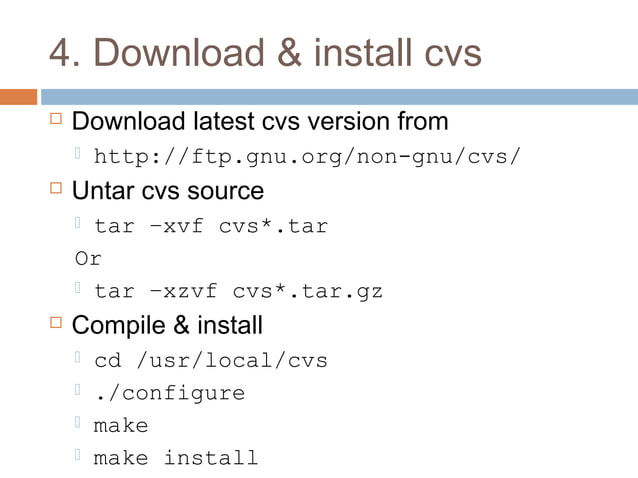 Introduction to CVS | PPT