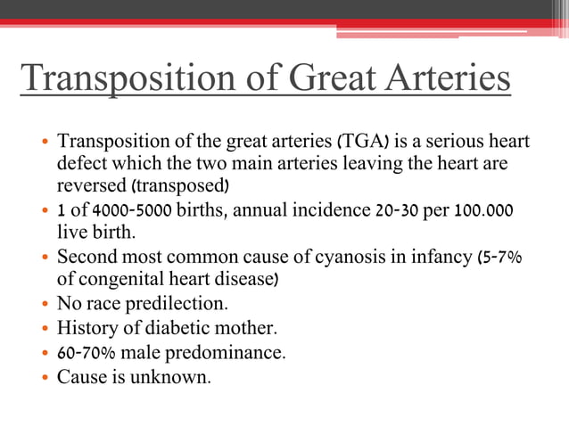 Congenital Heart Disorders (TOF, TGV, COA) | PPTX | Heart and ...