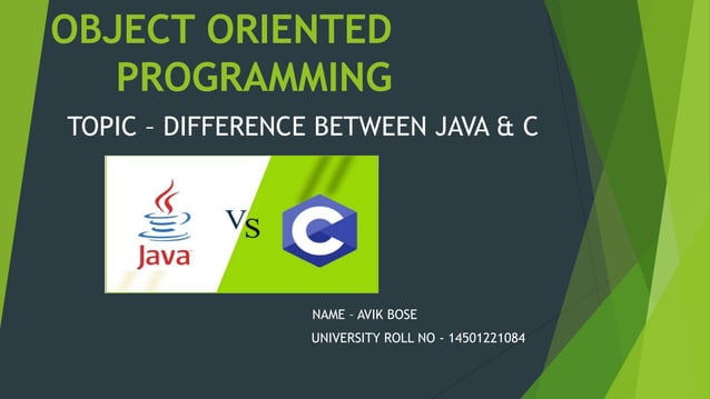 C vs JAVA.pptx | Programming Languages | Computing