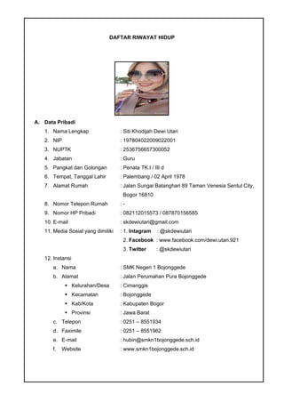 Cv sk dewiutari | PDF