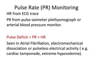 Cardio Vascular Monitoring, Anesthesia | PPTX