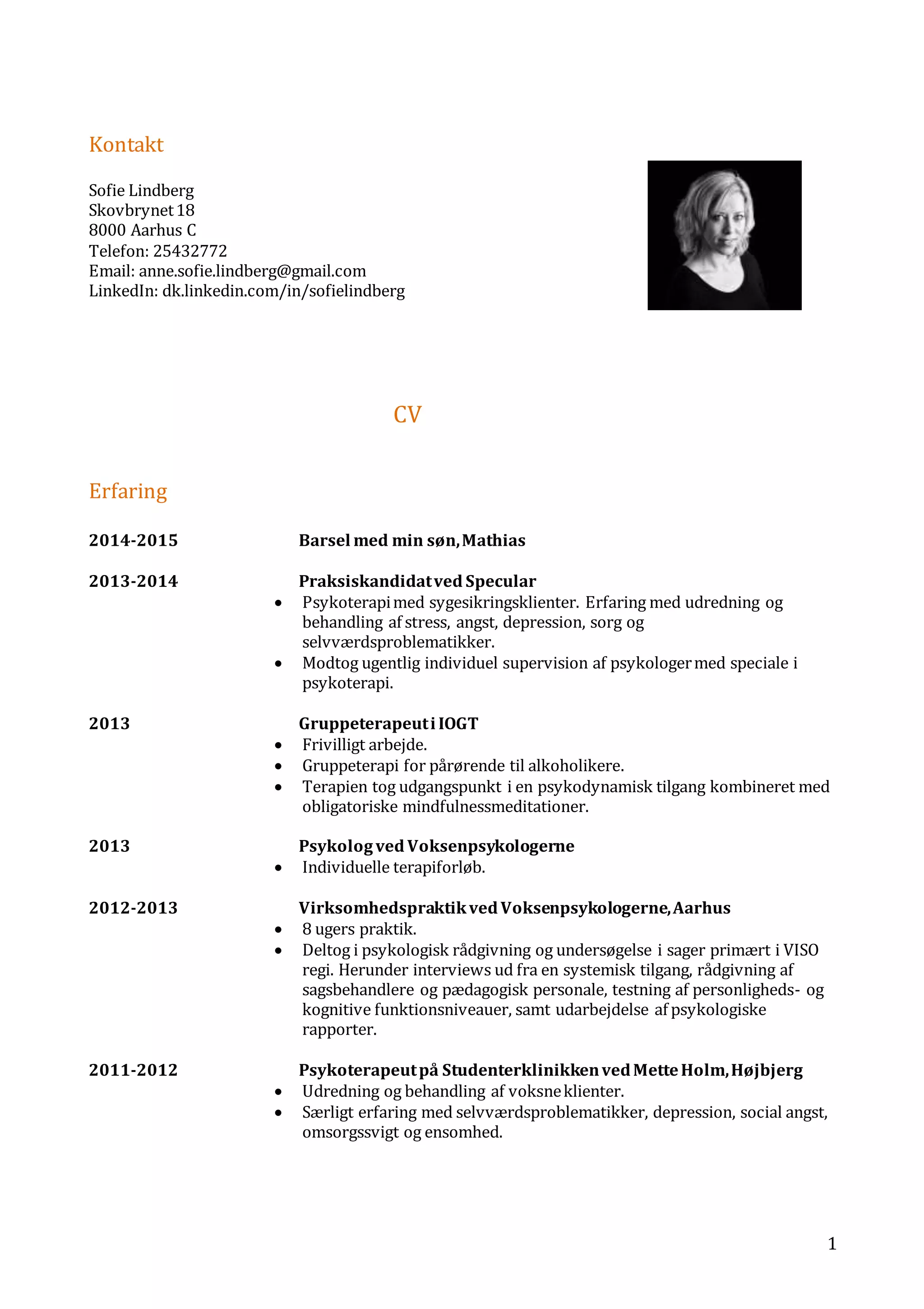 CV Sofie Lindberg | DOCX