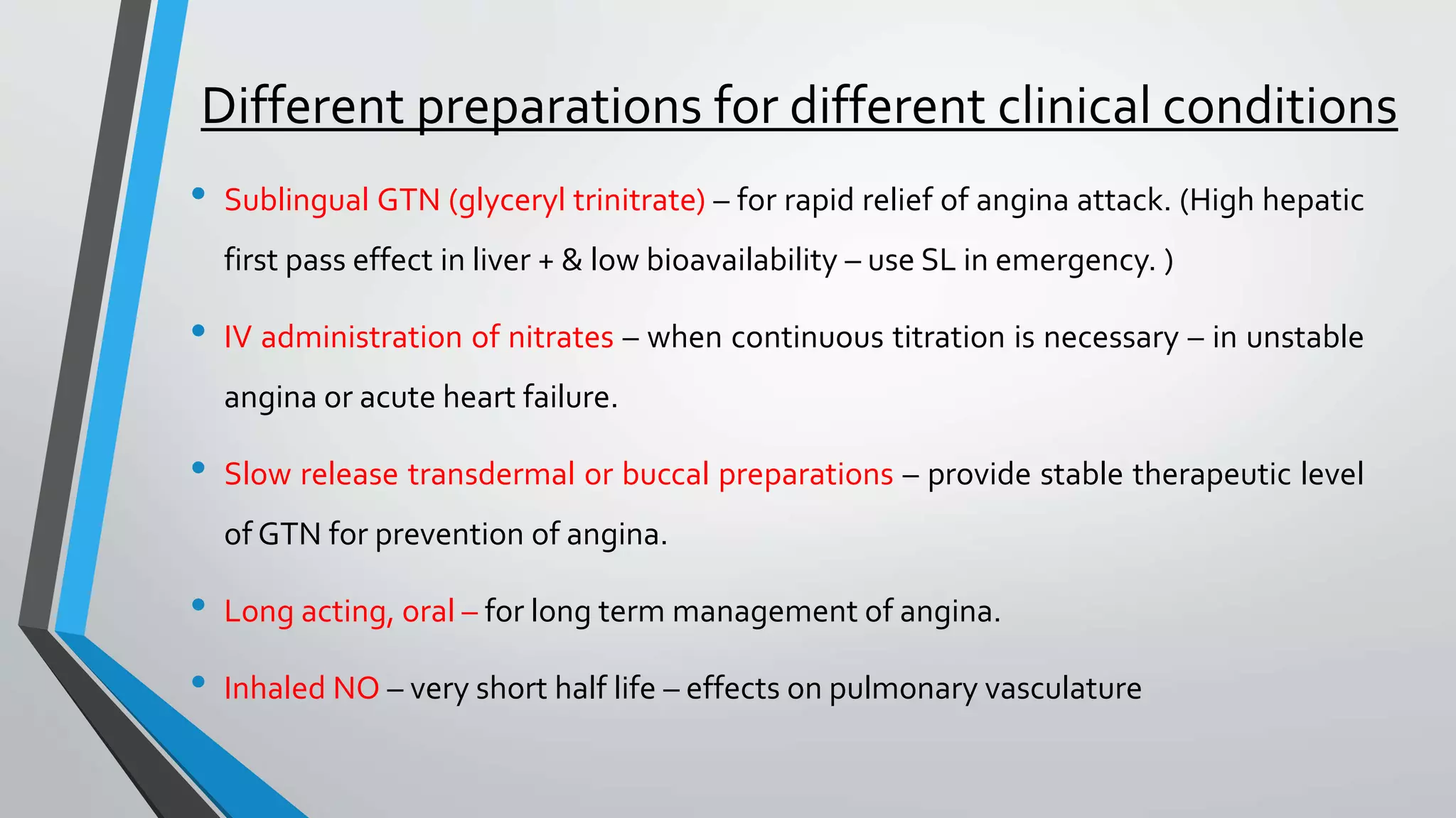 Pharmacology of Organic Nitrates | PPTX