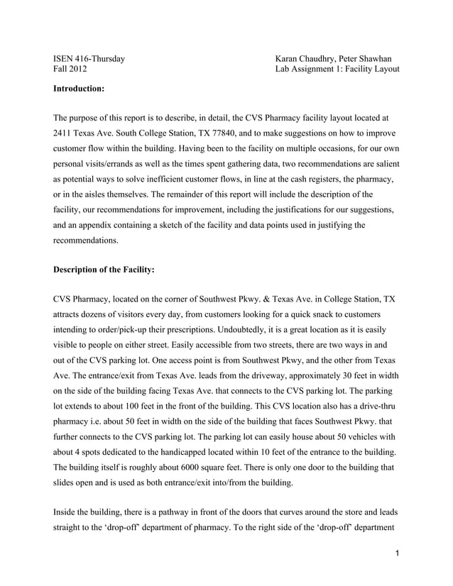 Final Report-CVS Pharmacy | PDF