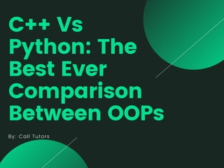 C++ vs python the best ever comparison | PPT