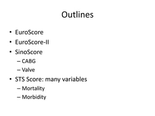 Risk Scores in Cardiac Surgery | PPTX
