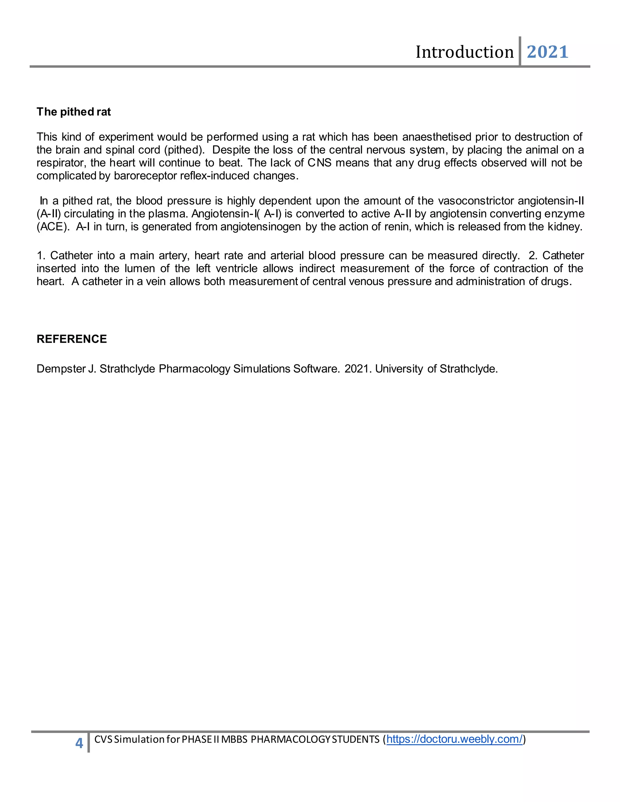 CVS simulation introduction | DOCX