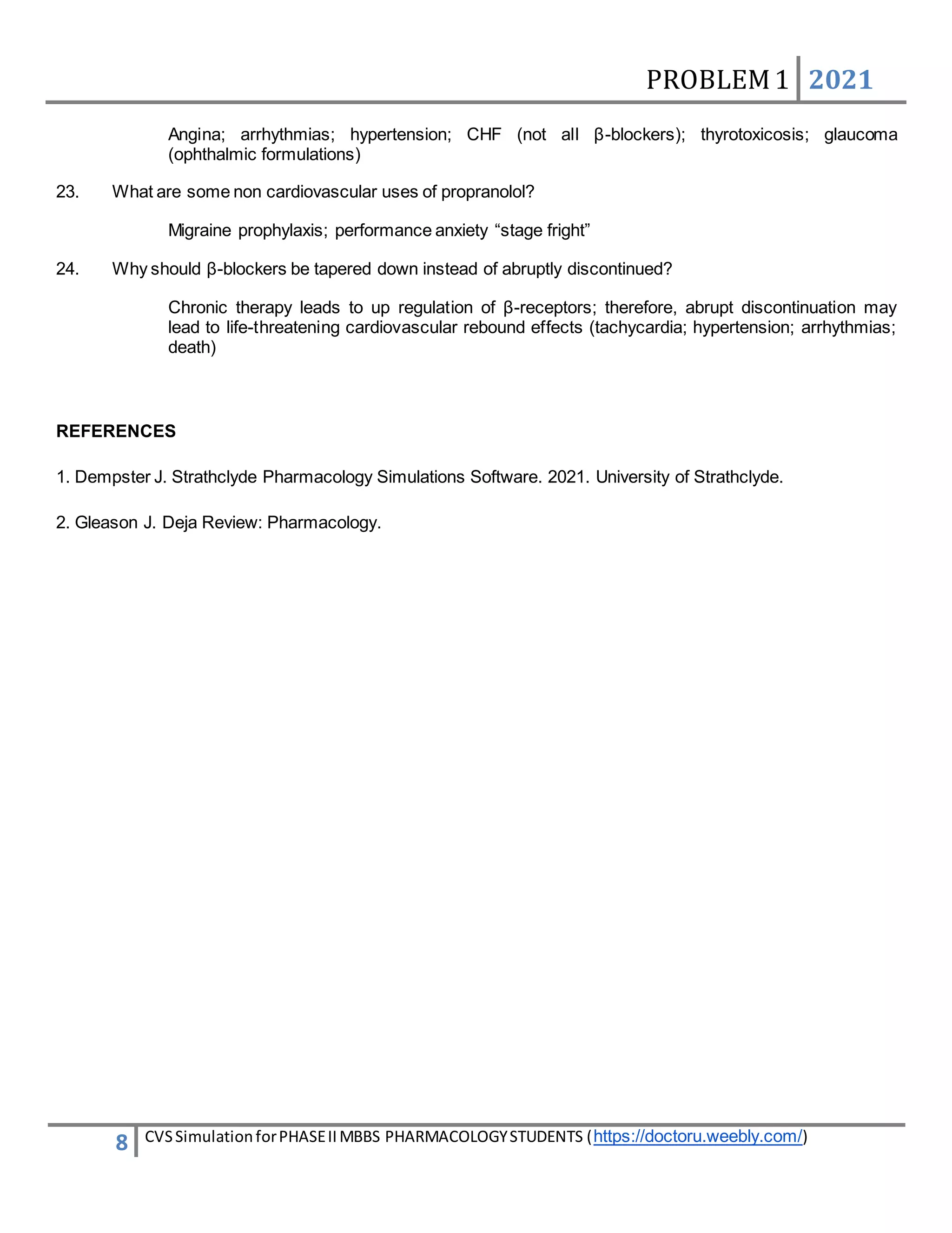 CVS simulation problem 1 | PDF