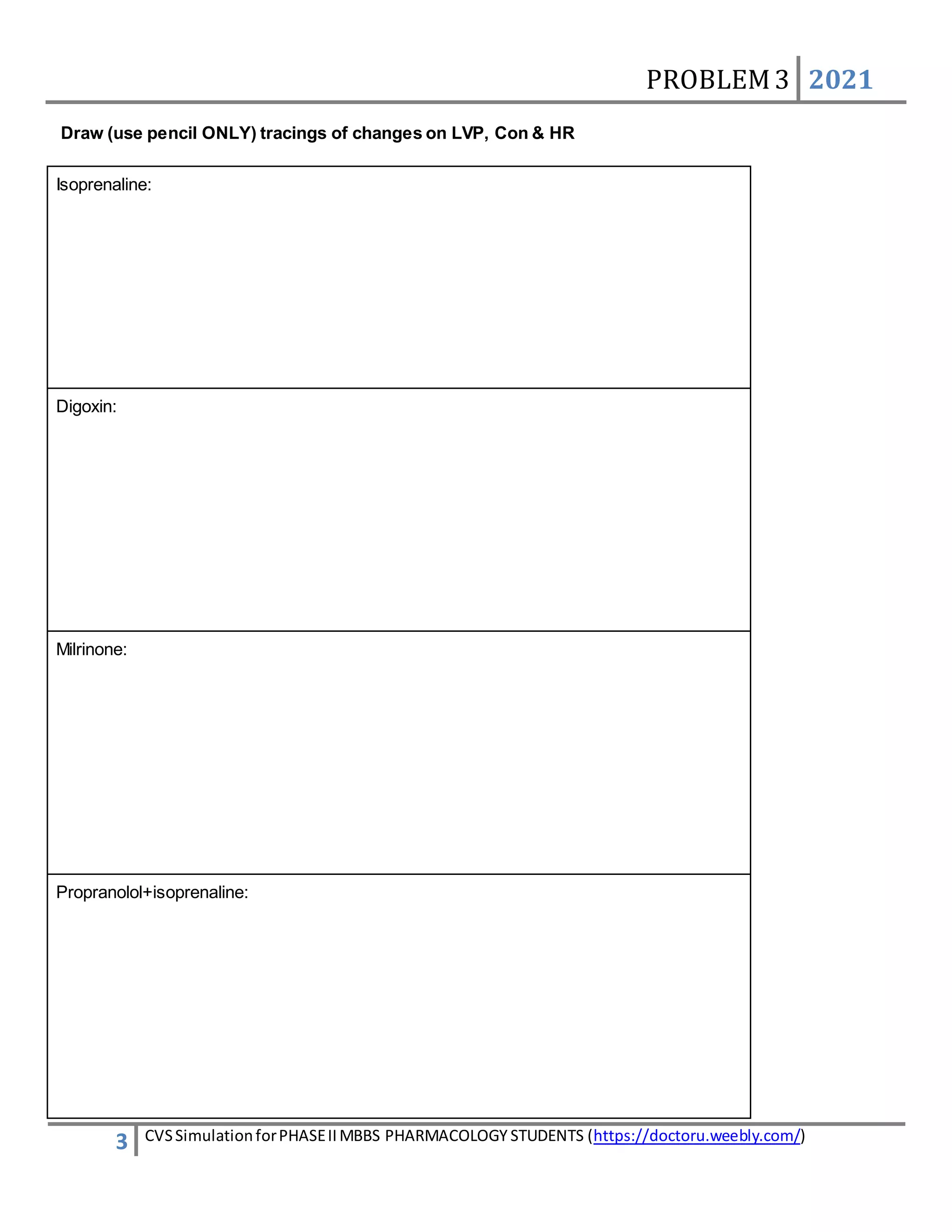 CVS simulation problem 3 | DOCX | Heart and Cardiovascular Diseases | Diseases and Conditions
