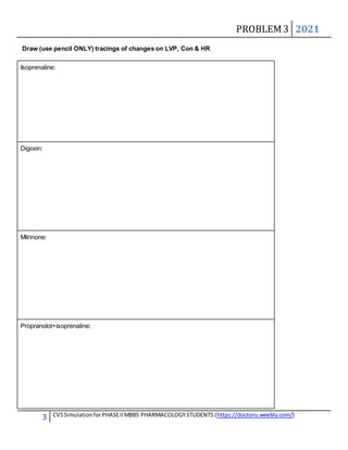 CVS simulation problem 3 | DOCX | Heart and Cardiovascular Diseases | Diseases and Conditions