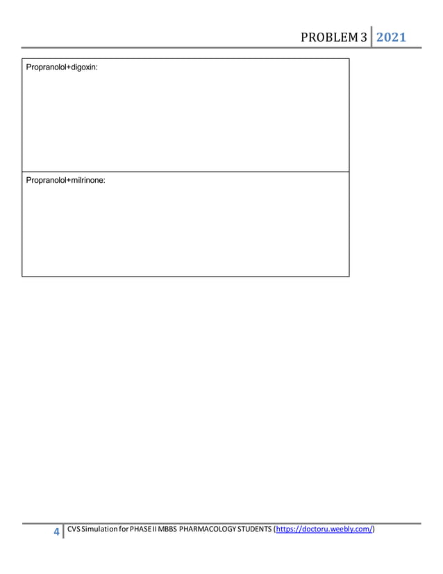 CVS simulation problem 3 | DOCX | Heart and Cardiovascular Diseases | Diseases and Conditions