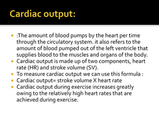 CVS in exercise ( sports physiology ) | PPT
