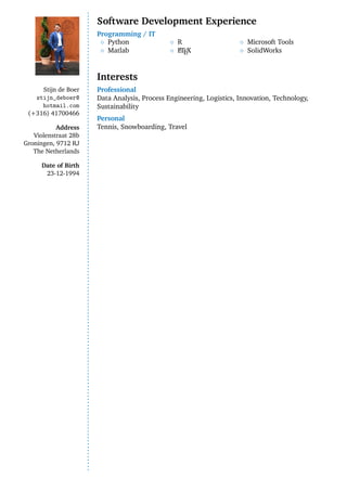 Cv stijn de boer | PDF
