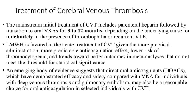 Cerebral Venous Sinus Thrombosis management .pptx