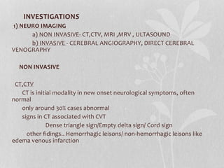 CEREBRAL VENOUS THROMBOSIS | PPTX