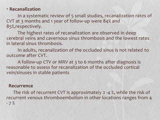 CEREBRAL VENOUS THROMBOSIS | PPTX