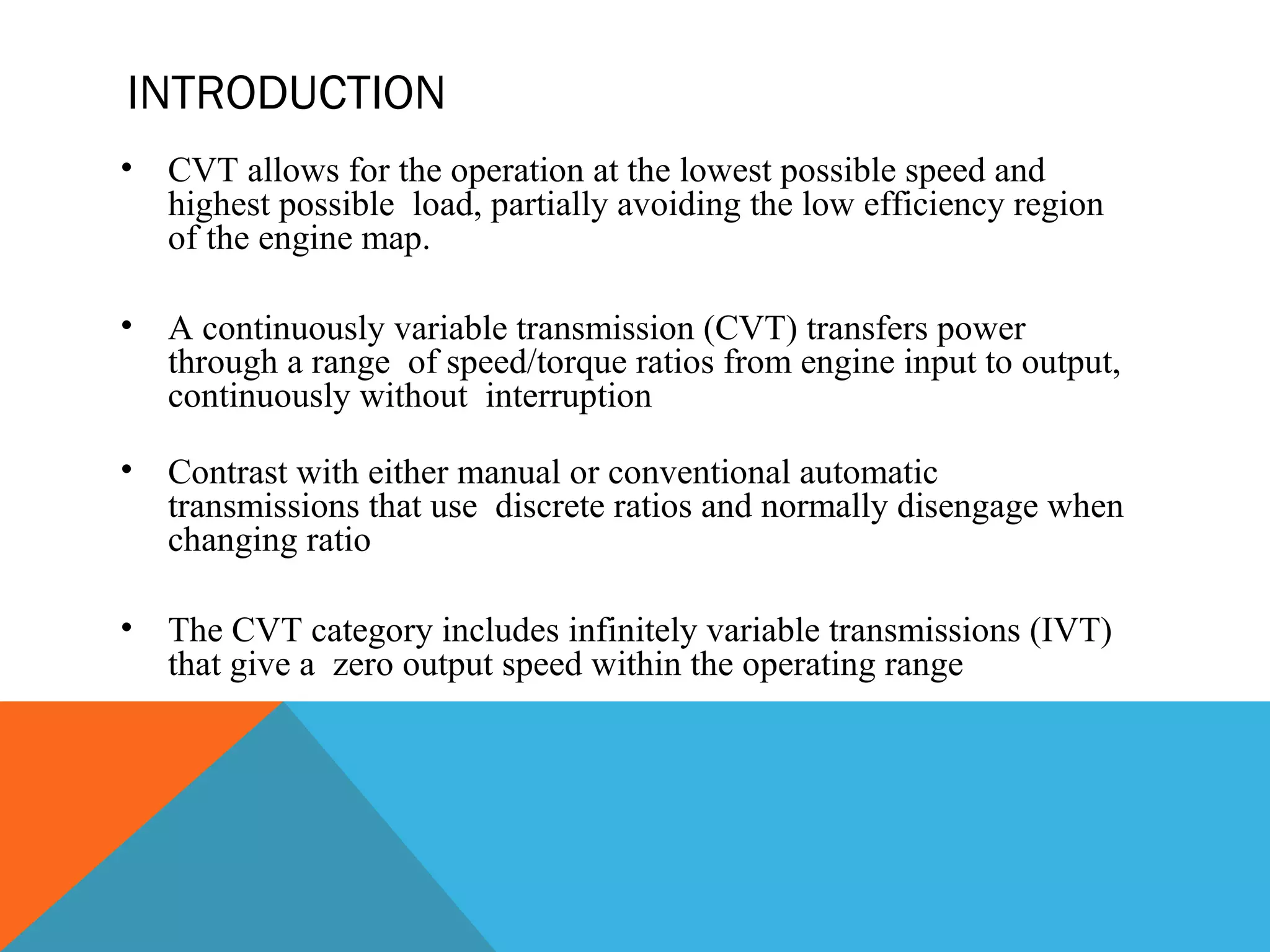 CVT- case study of all terrain vehicle | PPT