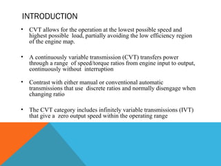 CVT- case study of all terrain vehicle | PPT