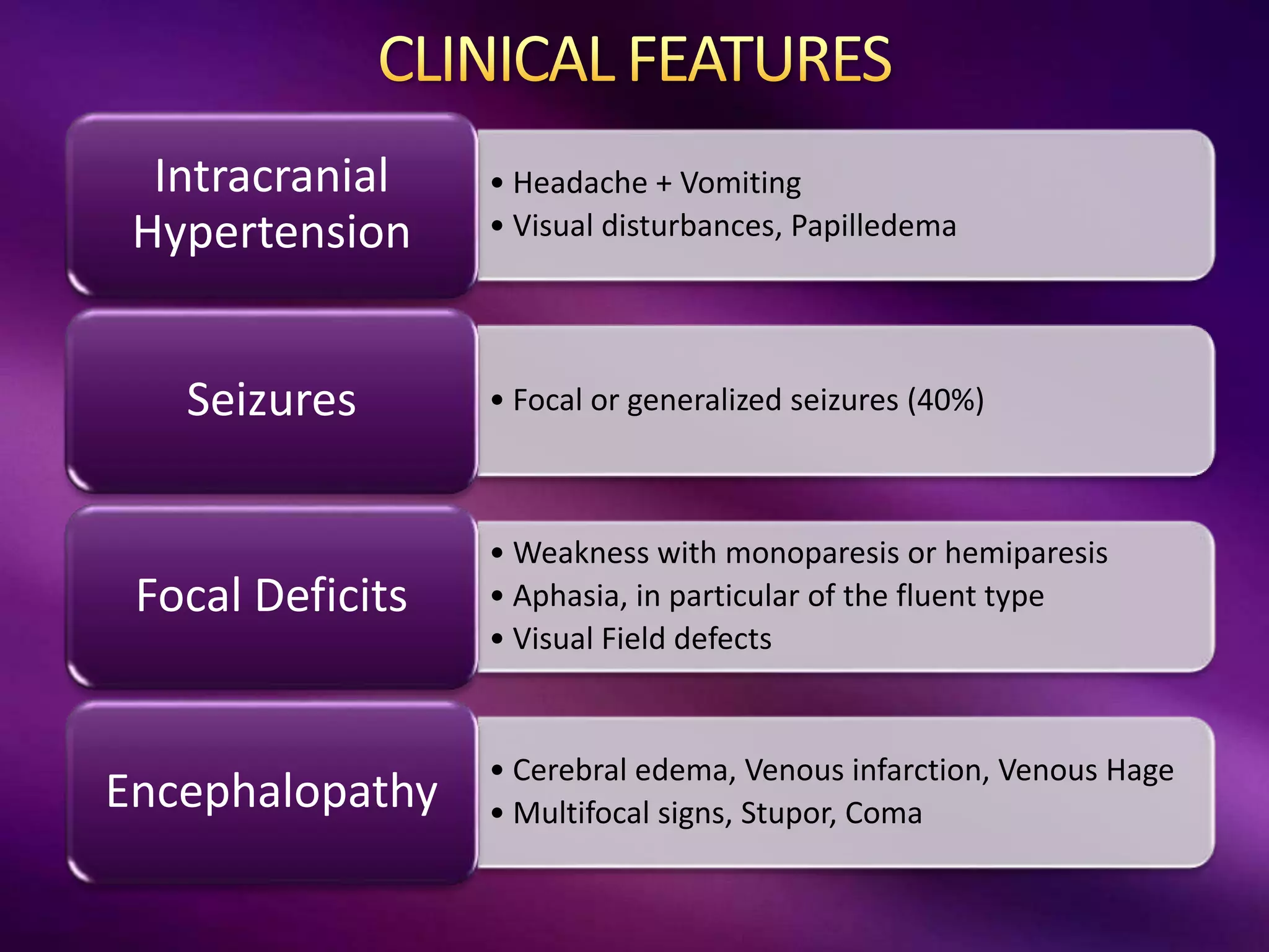 cerebrovenous thrombosis | PPTX