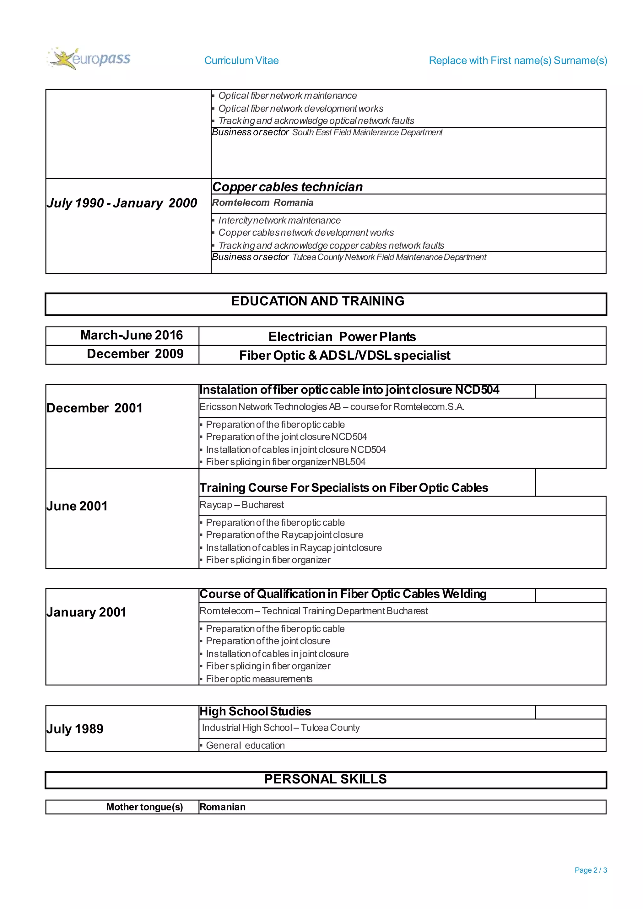 Cv tamas adrian | DOC | Business | Business and Finance