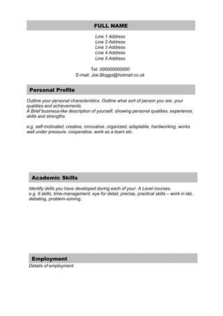 Cv template CEP | PDF