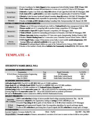 Cv template by kgp | PDF