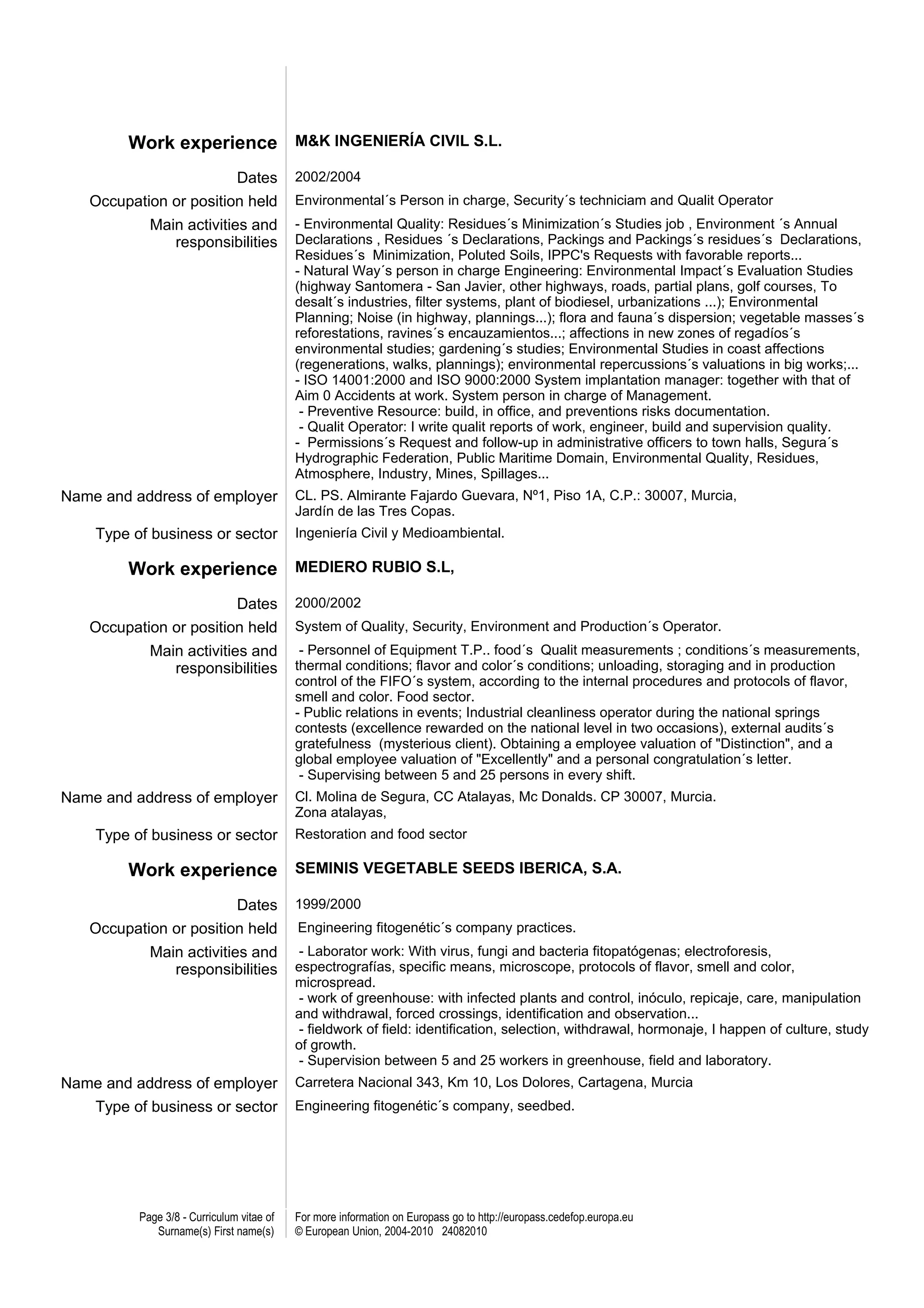 Cv template en_gb | DOC