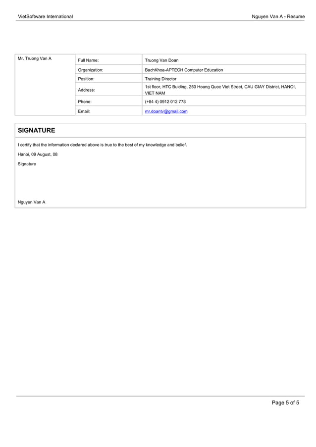 CV Template | DOC