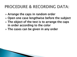 Colour vision test | PPTX