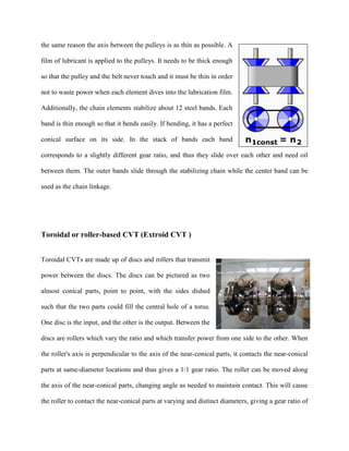 Continuously Variable Transmission Teaching Model | DOCX