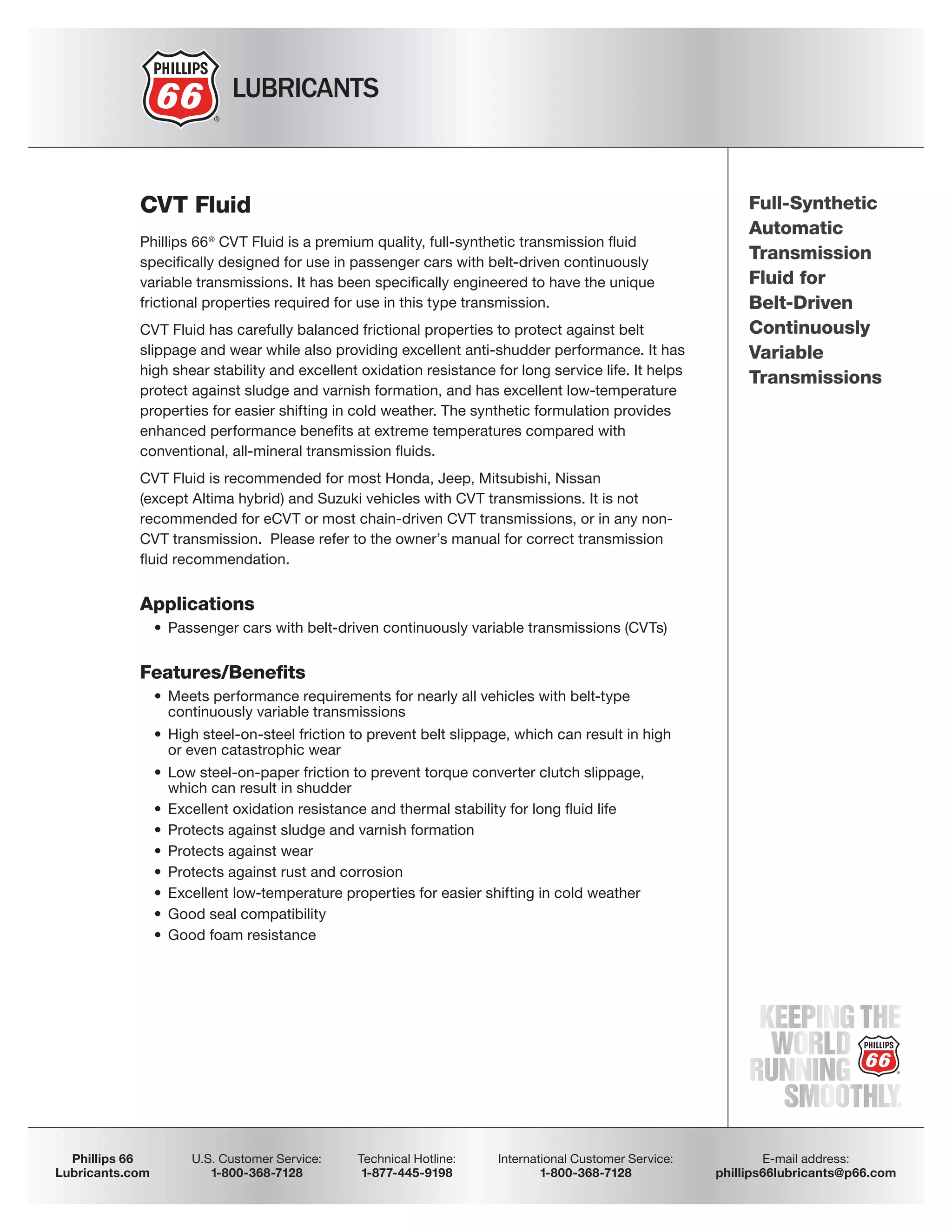 Cvt fluid | PDF
